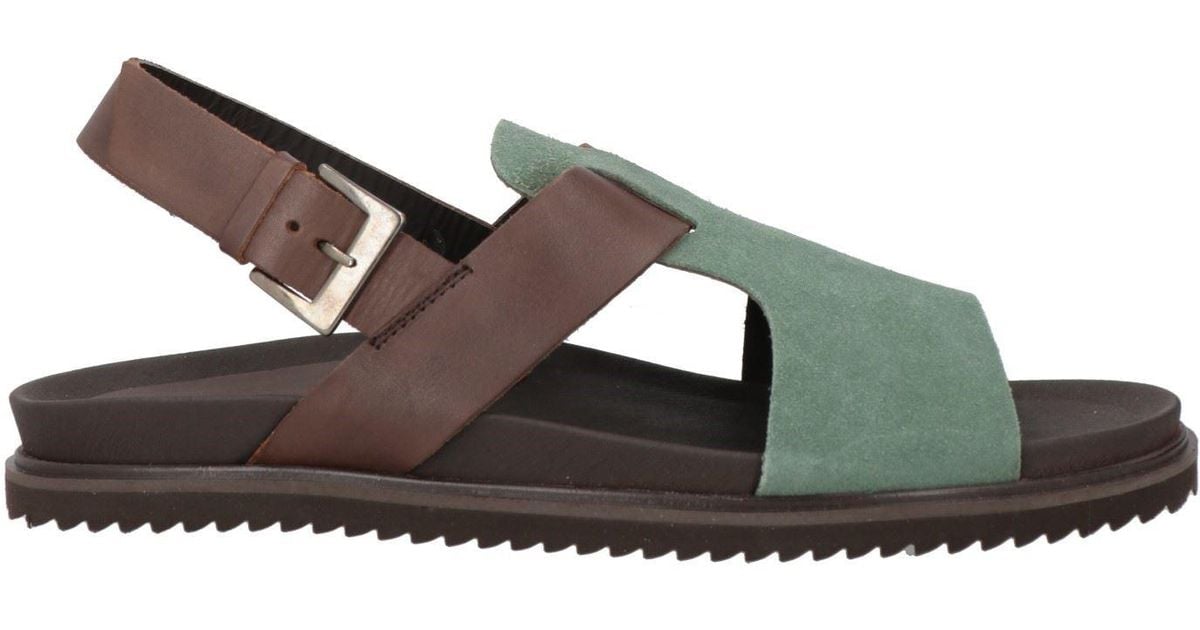 Fabi Sandals Leather in Green for Men | Lyst
