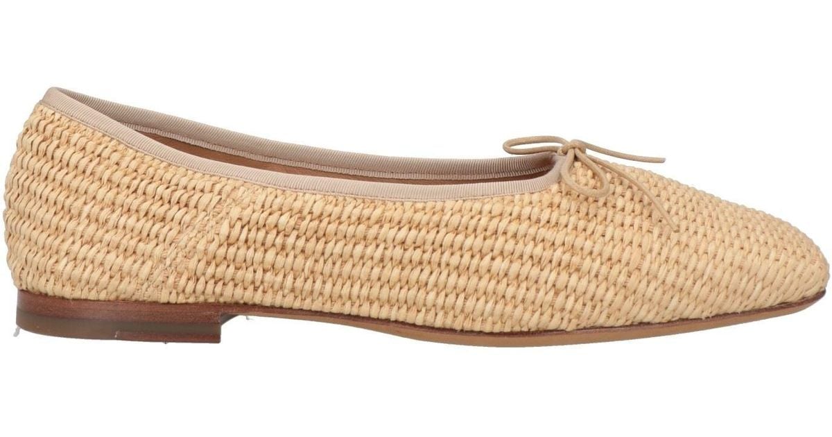 Mansur Gavriel Ballet Flats Textile Fibers in Natural | Lyst UK