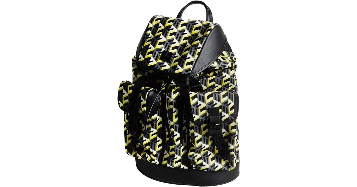 MCM Backpack Leather, Textile Fibers in Black | Lyst
