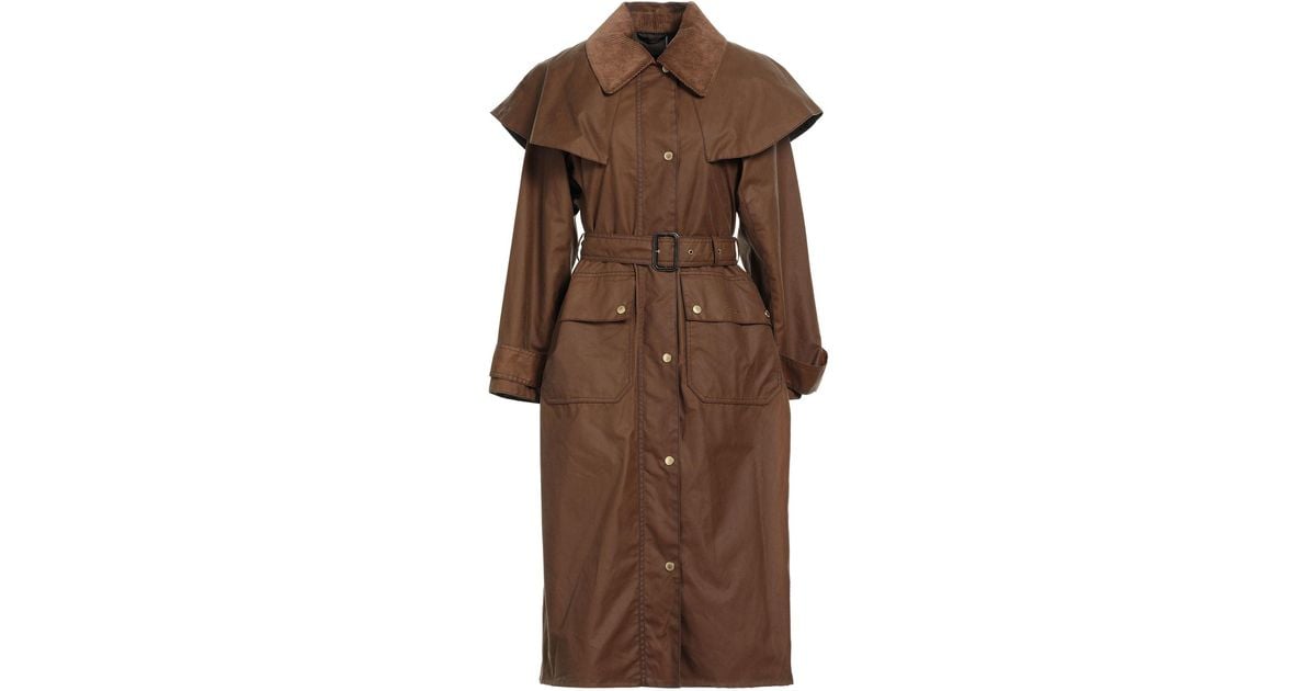 Barbour Corduroy Trench Coat in Brown | Lyst