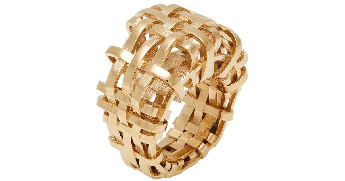 Burberry Ring Brass in Metallic | Lyst