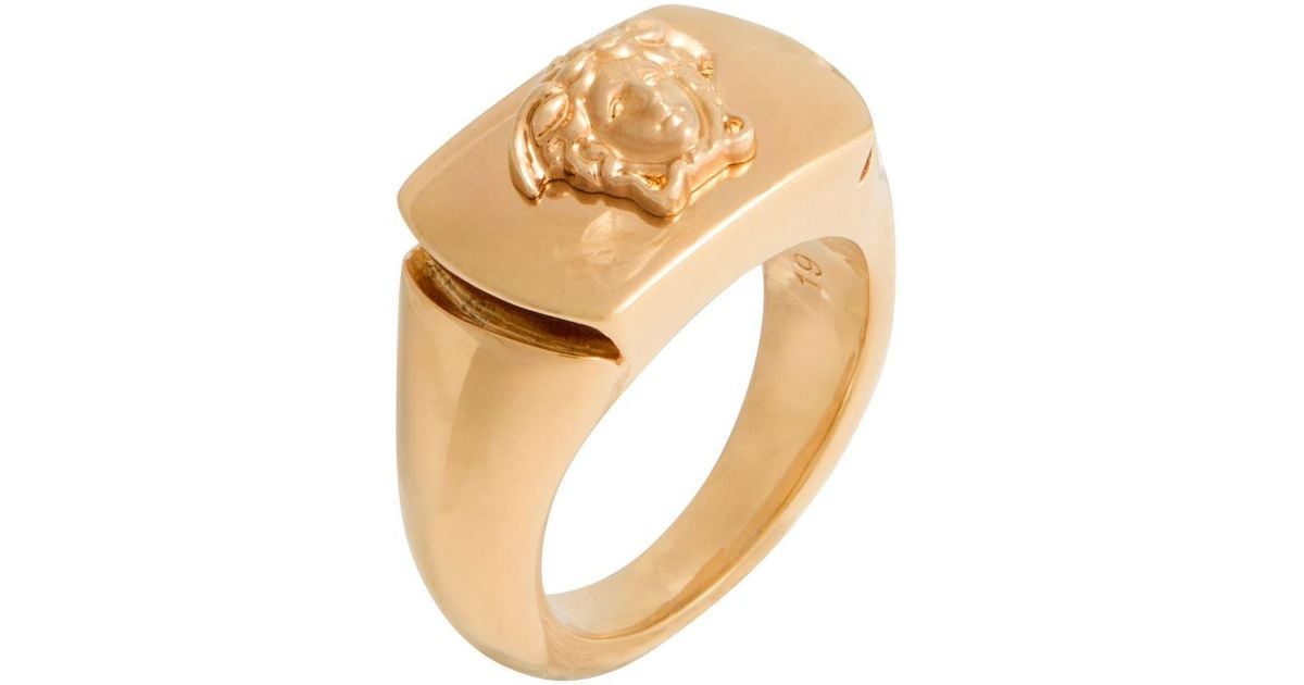 Versace Ring in Mettallic | Lyst DE