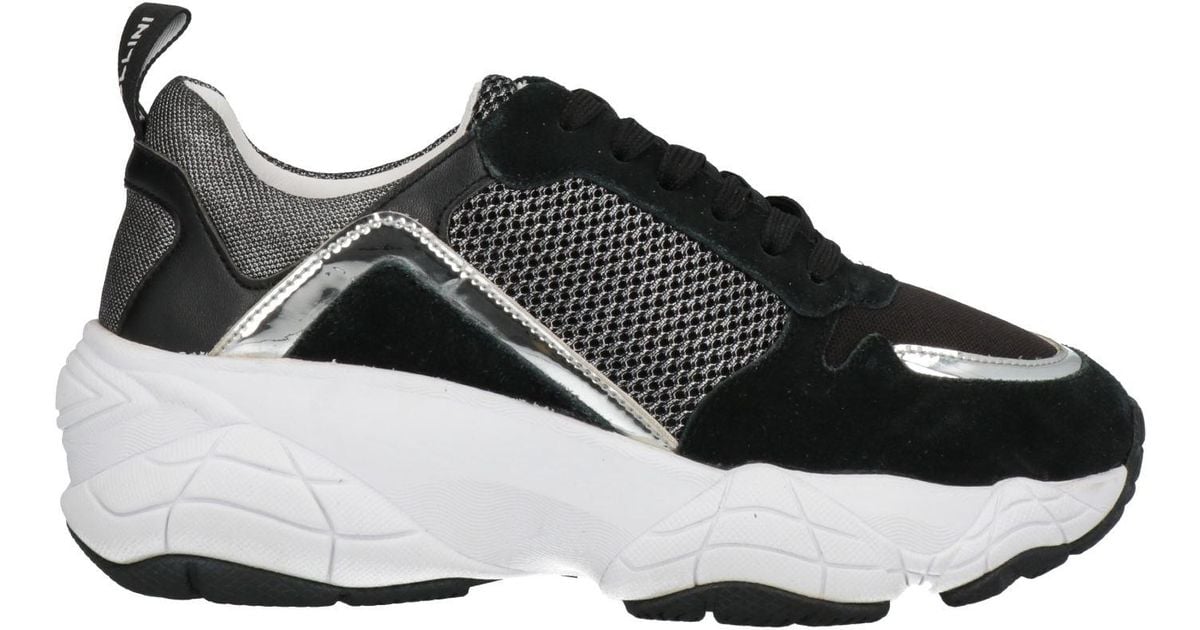 Pollini Leather Trainers in Black | Lyst