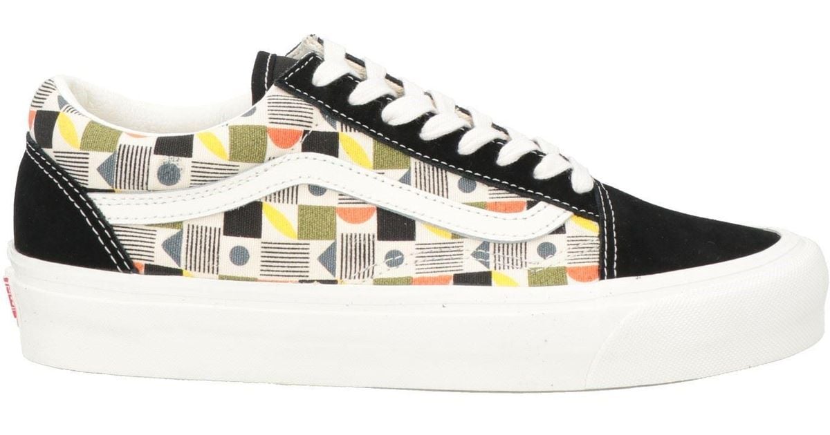 Vans Ivory Sneakers Leather, Textile Fibers in White | Lyst