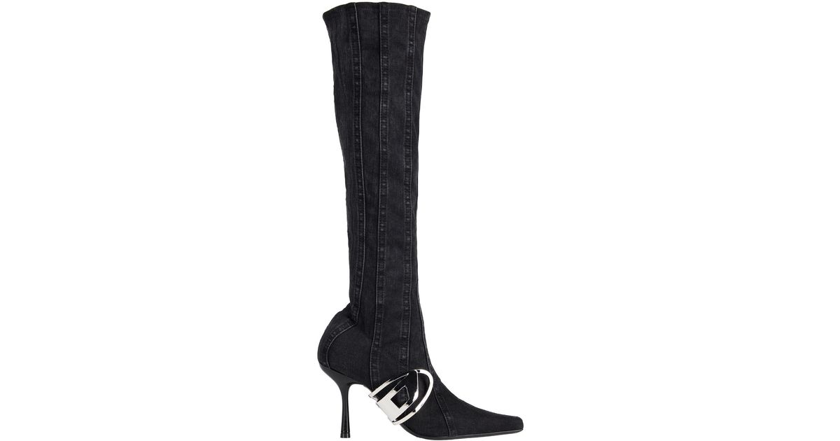 DIESEL Boot Textile Fibers in Black | Lyst