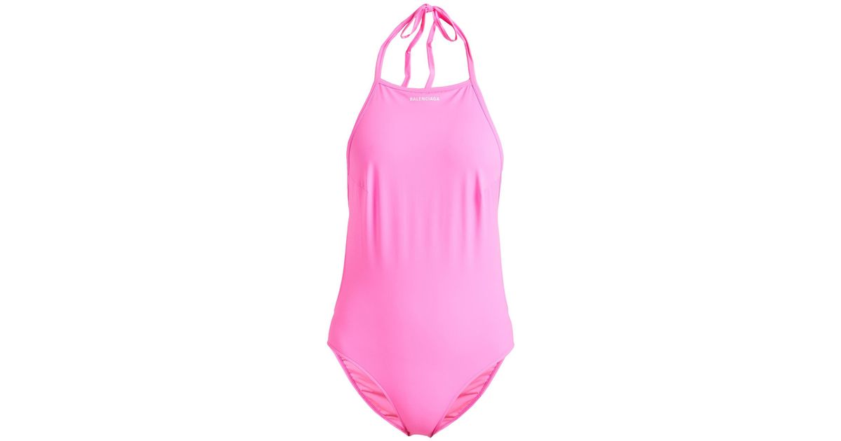 Balenciaga One Piece Swimsuit In Pink Lyst