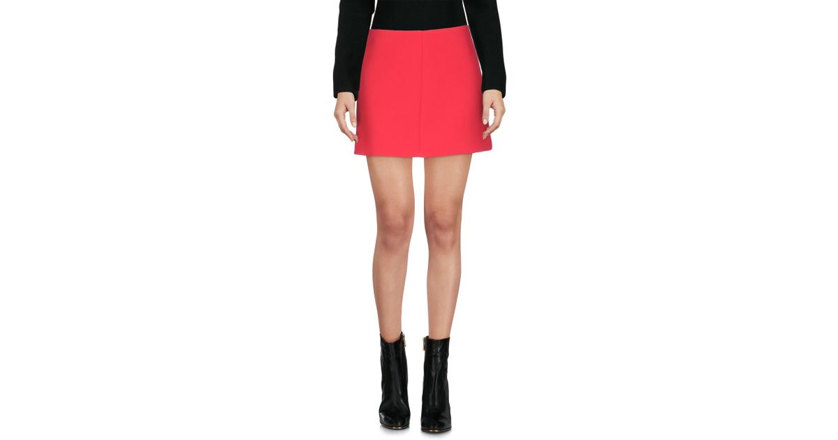 Red Valentino Synthetic Mini Skirt In Red Lyst