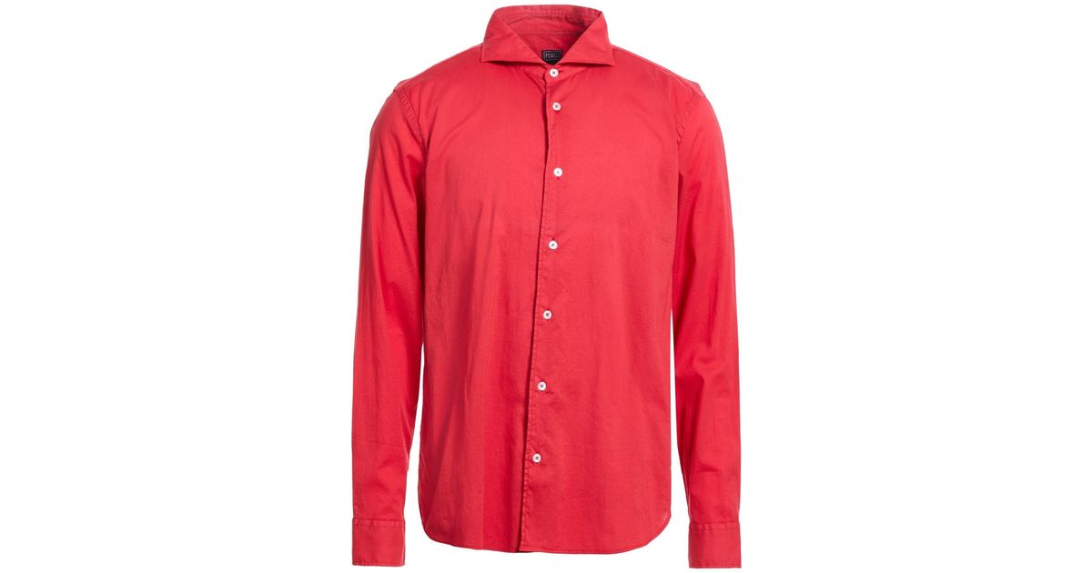 Fedeli Shirts in Red for Men | Lyst