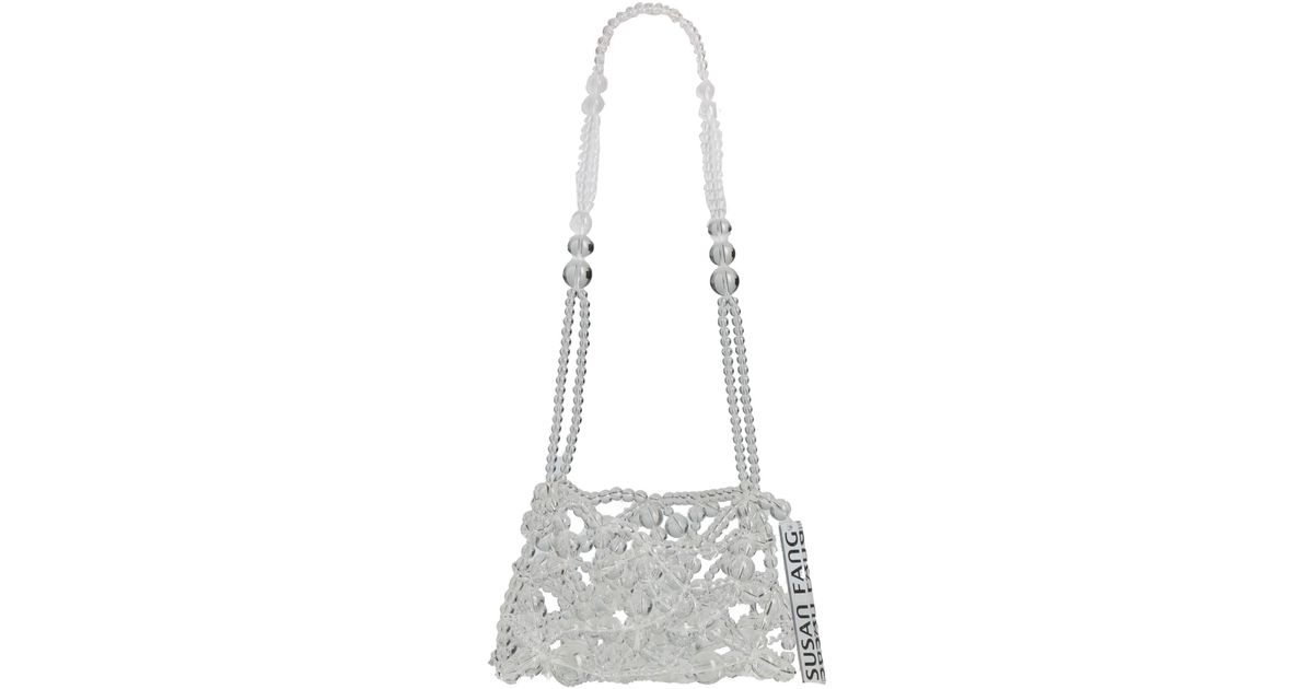 SUSAN FANG Handbag Plastic, Textile Fibers in White | Lyst