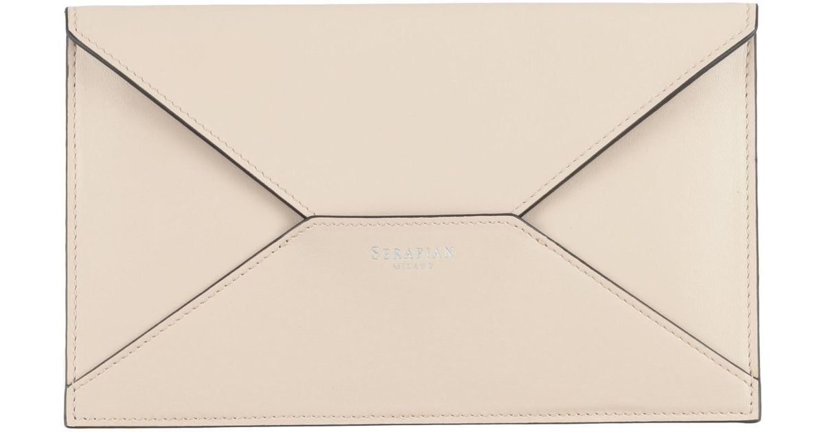 Serapian Pouch Leather in Natural | Lyst