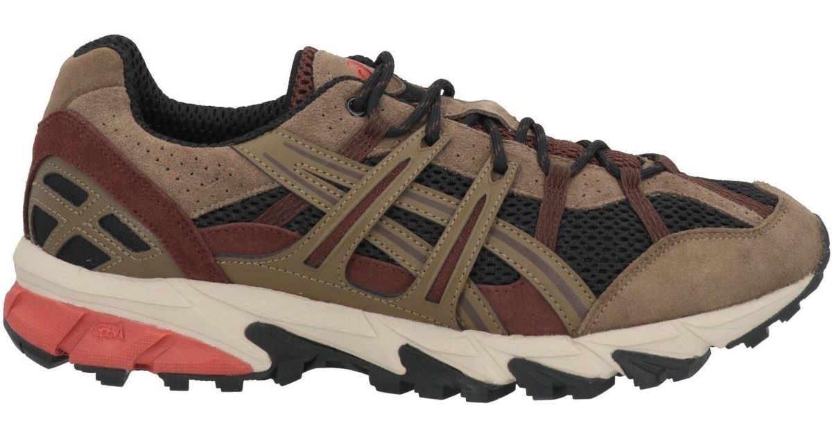 Asics Military Sneakers Leather, Textile Fibers in Brown for Men | Lyst