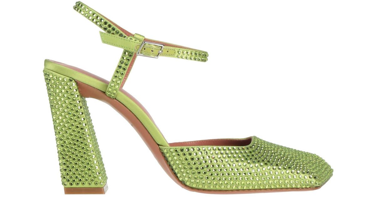 Green Amina Muaddi Shoes