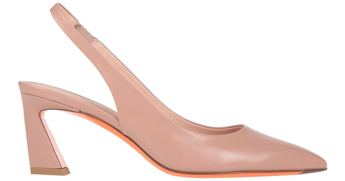 Santoni Blush Pumps Leather in Pink | Lyst