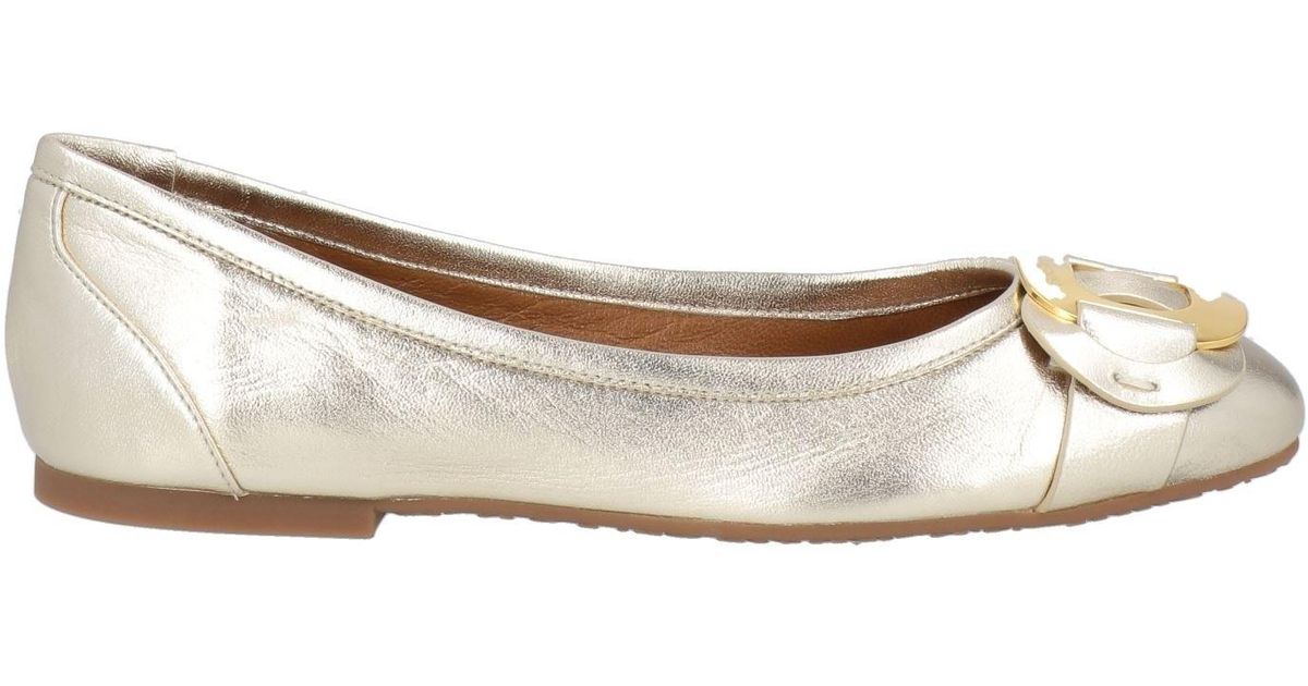 See By Chloé Ballet Flats in Natural | Lyst