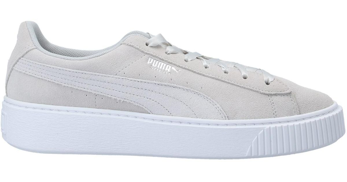 PUMA Suede Low-tops & Sneakers in Light Grey (Gray) - Lyst