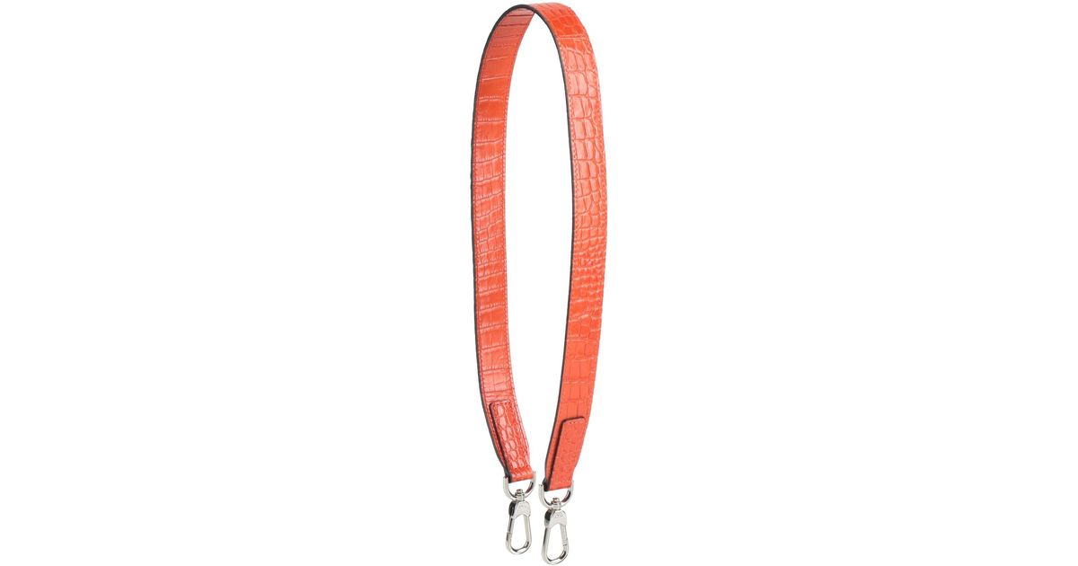 Longchamp Bag Strap Leather in White | Lyst