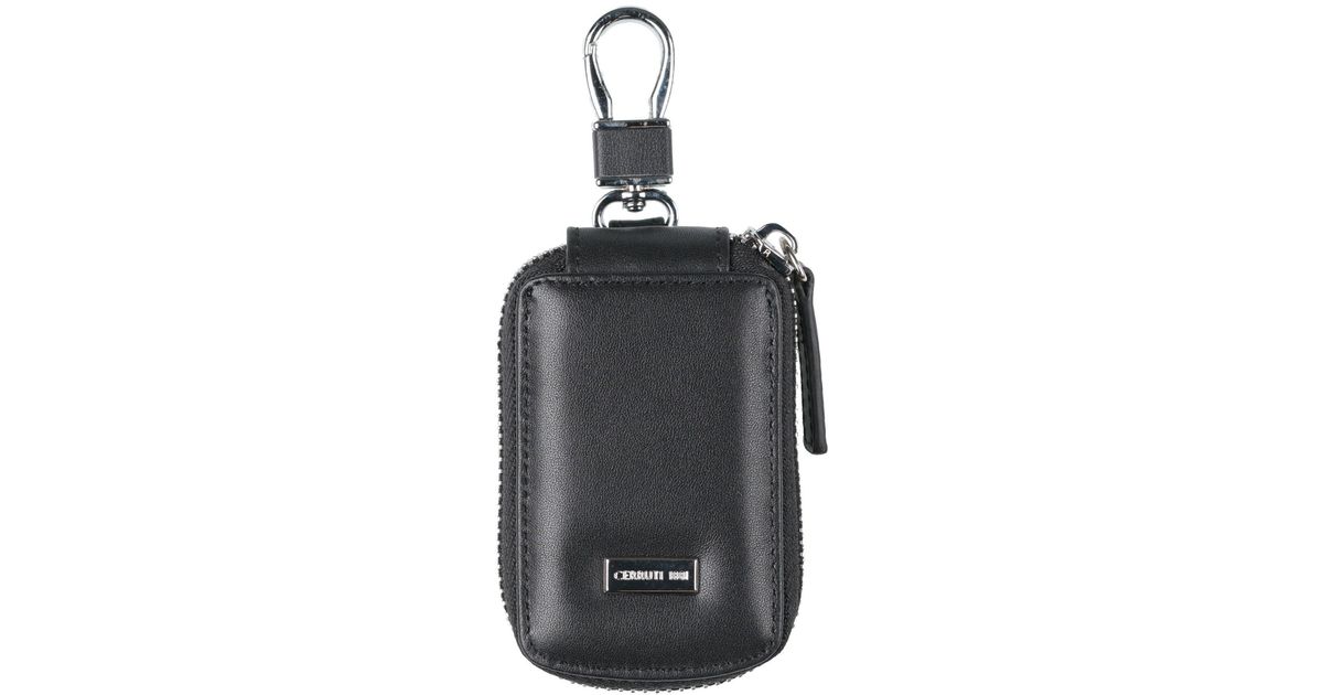 Cerruti 1881 Key Ring Calfskin in Black for Men | Lyst