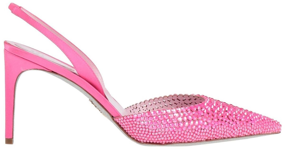 Rene Caovilla Pumps Textile Fibers in Pink | Lyst