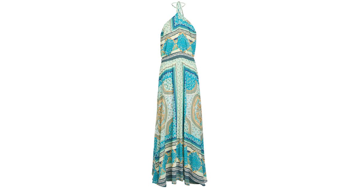 Rebel Queen Maxi Dress Polyester in Blue | Lyst UK