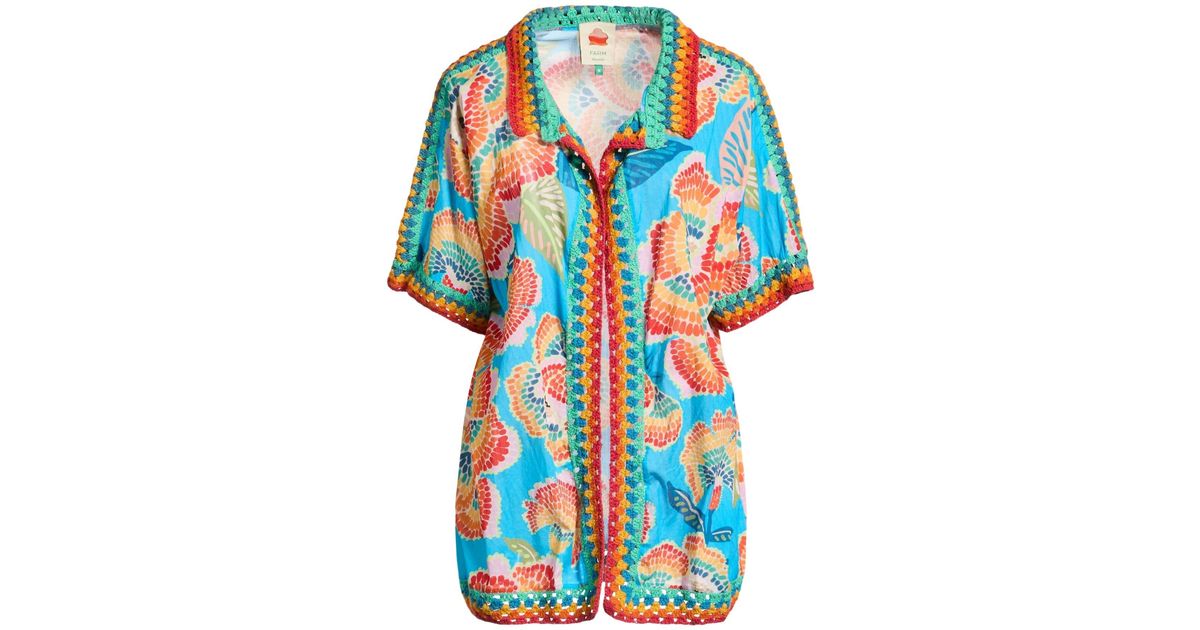 FARM Rio Shirts in Blue | Lyst UK