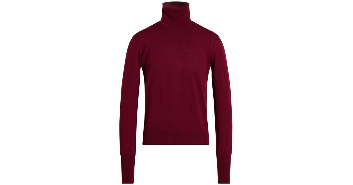 Alpha Studio Turtleneck Merino Wool in Red for Men | Lyst UK