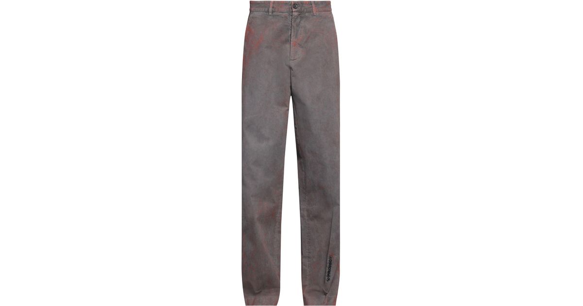 Y. Project Pants Organic Cotton in Gray for Men | Lyst