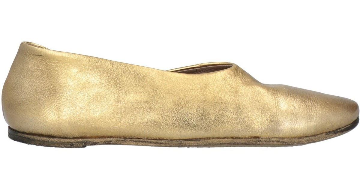 Marsèll Camel Ballet Flats Leather in Natural | Lyst
