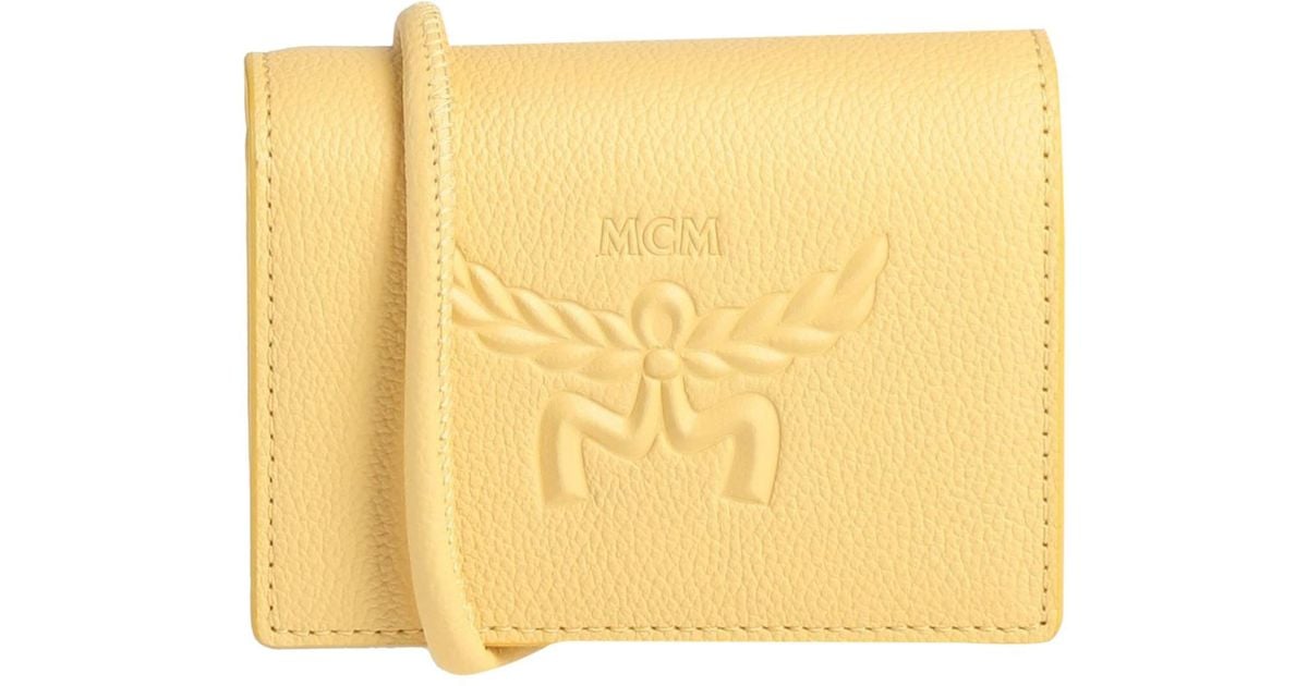 MCM Cross-Body Bag Leather in Yellow | Lyst