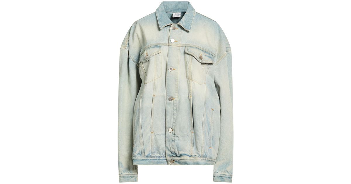Vetements Denim Outerwear Cotton in Blue | Lyst UK