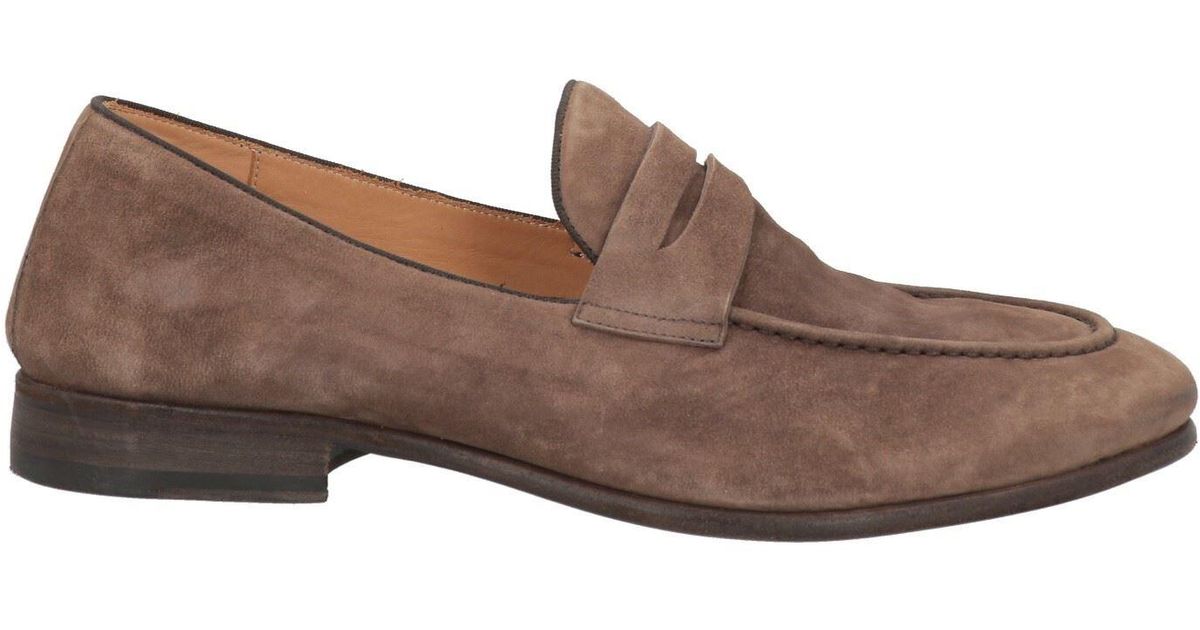 Alberto Fasciani Khaki Loafers Leather in Brown for Men | Lyst