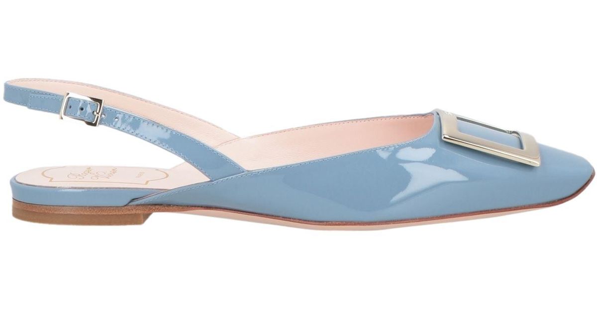Roger Vivier Ballet Flats Leather in Blue | Lyst