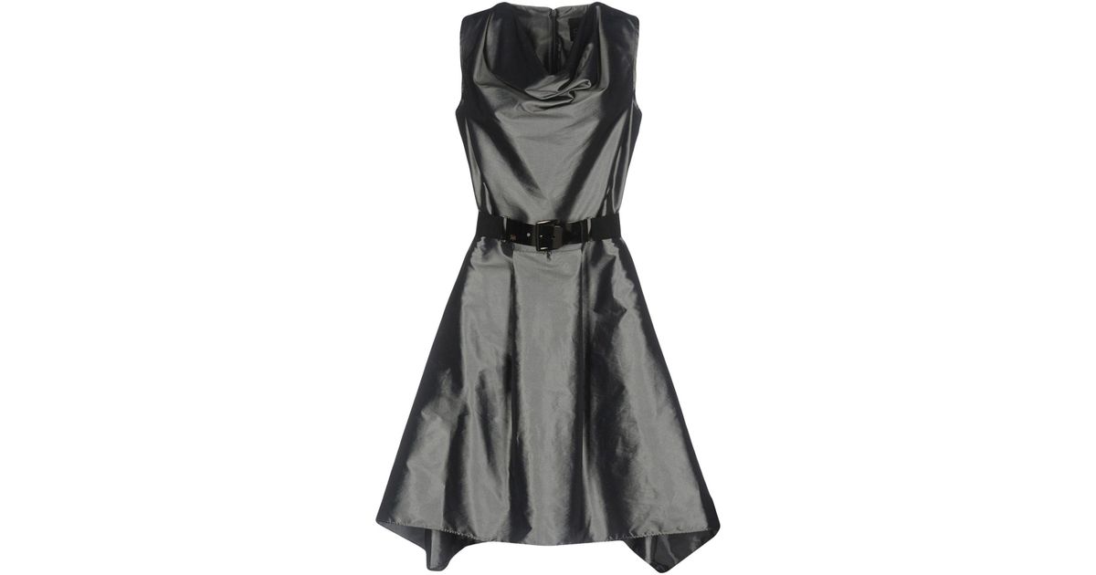 Jijil Synthetic Short Dress in Lead (Gray) - Lyst