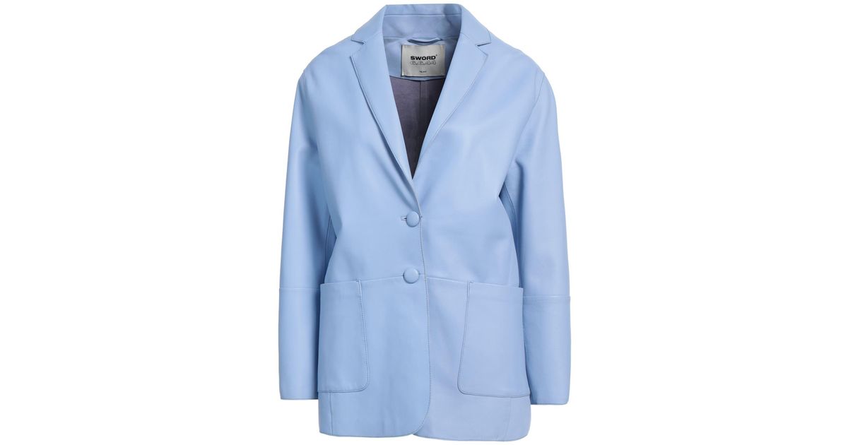 S.w.o.r.d 6.6.44 Sword .44 Lilac Blazer Leather in Blue | Lyst