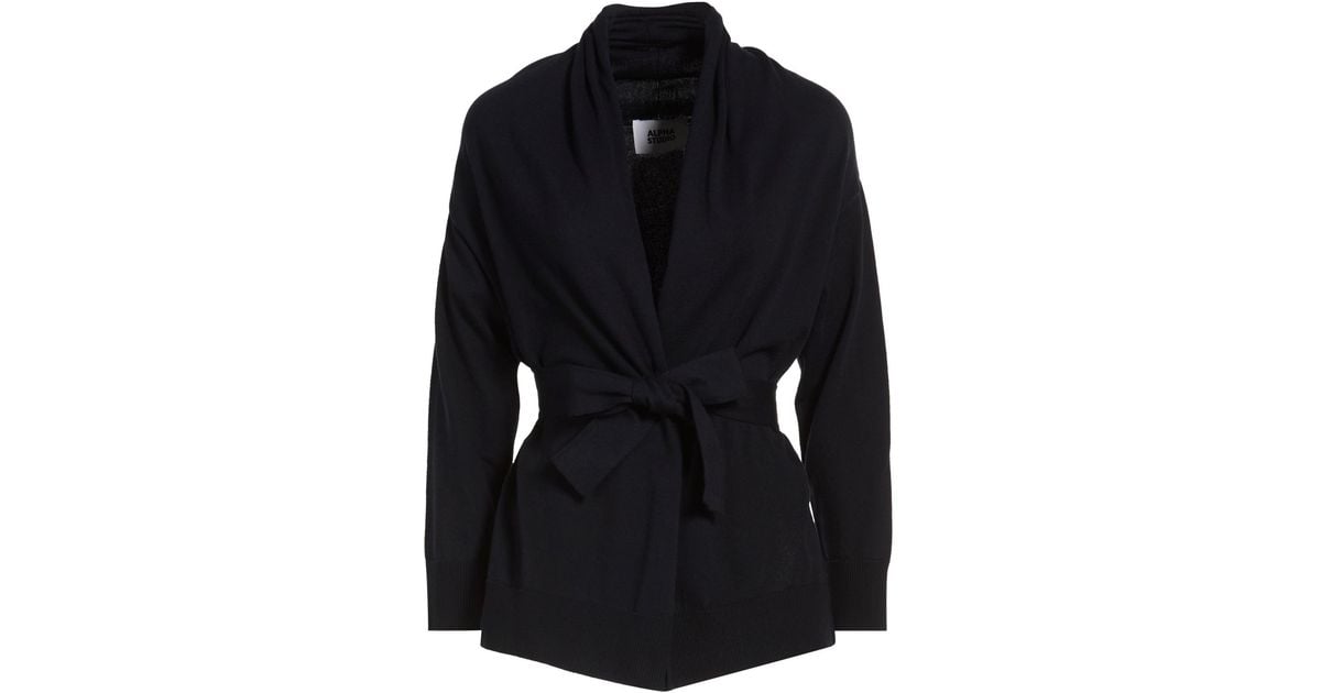 Alpha Studio Cardigan in Black | Lyst UK
