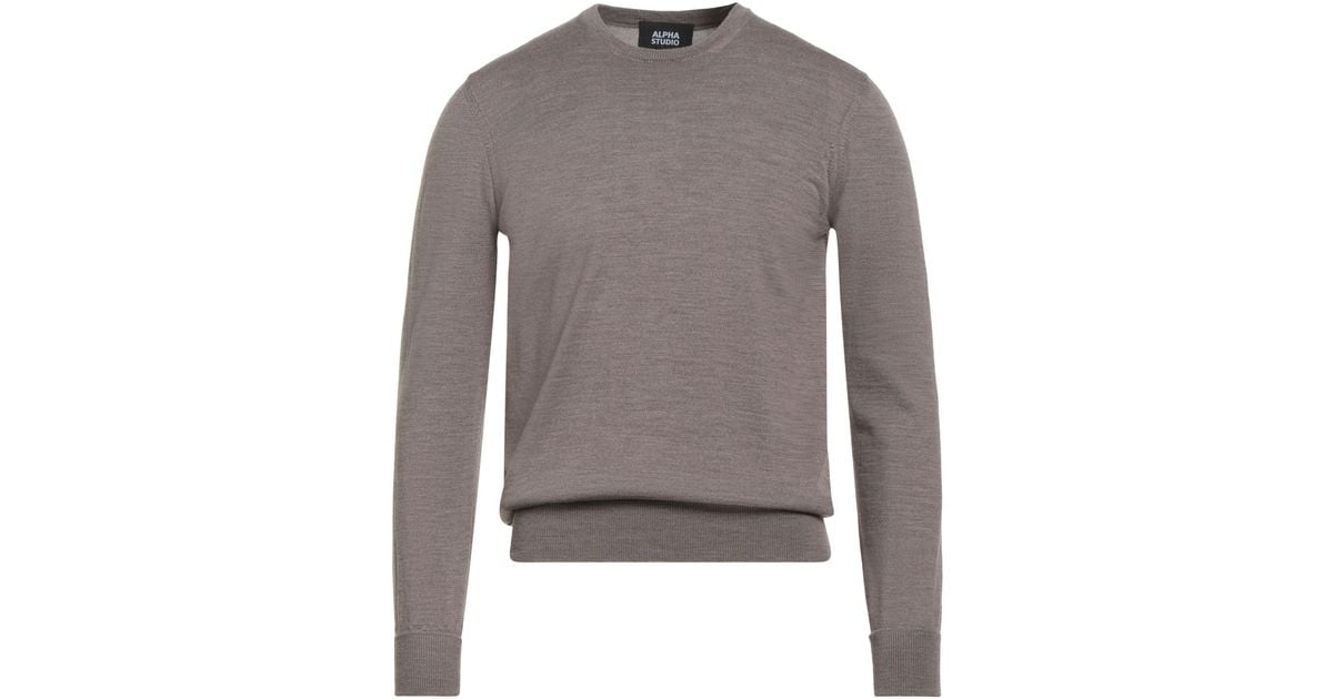 Alpha Studio Jumper in Grey for Men | Lyst UK