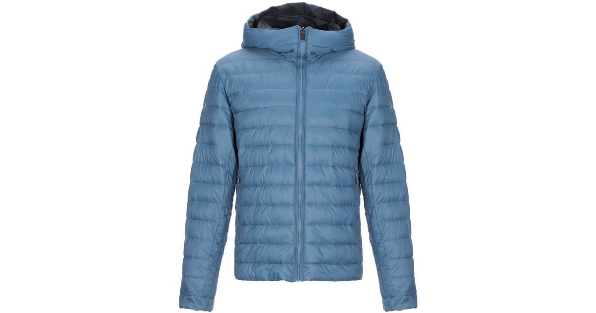 Bomboogie Synthetic Down Jacket in Slate Blue (Blue) for Men - Lyst