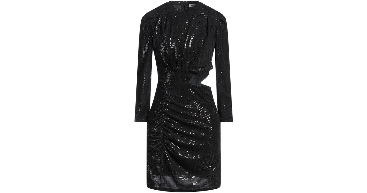 Sandro Mini Dress Polyamide, Elastane, Metallic Fiber in Black | Lyst