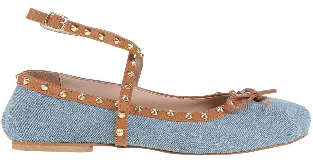 Divine Follie Ballet Flats Textile Fibers in White | Lyst