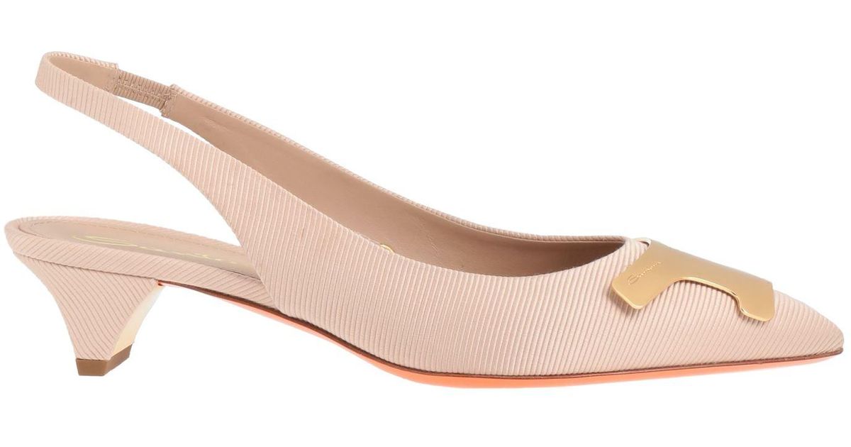 Santoni Blush Pumps Textile Fibers in Pink | Lyst