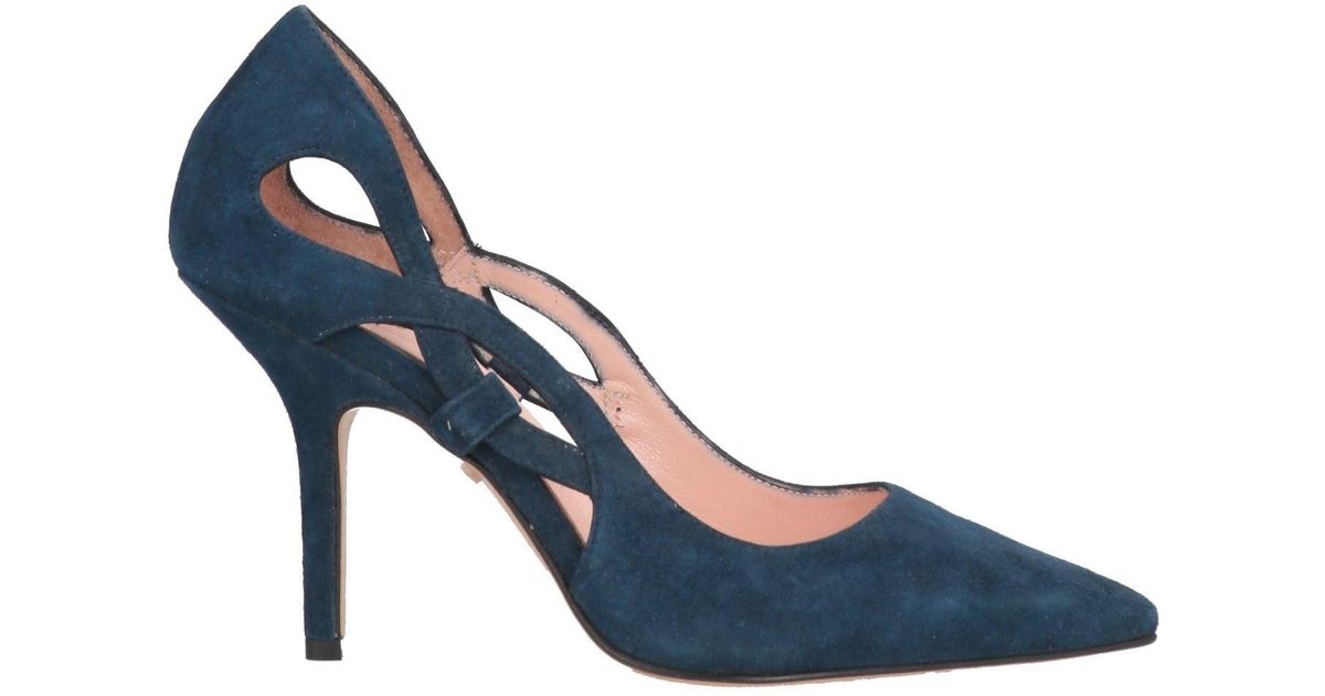 Anna F. Pumps Leather in Blue | Lyst