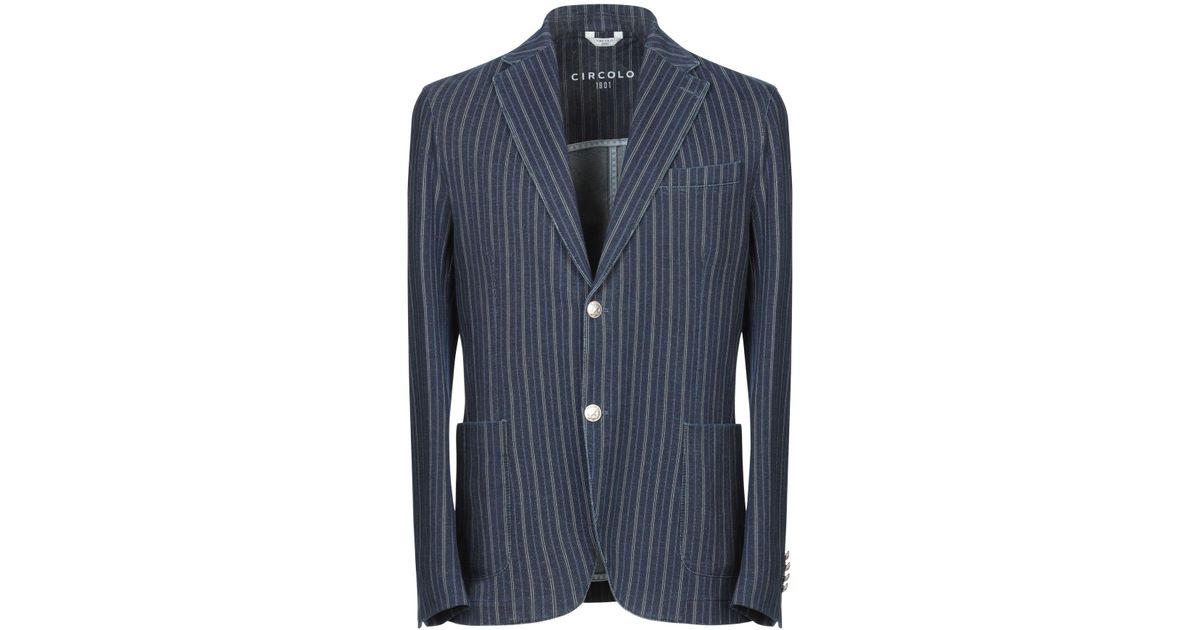 Circolo 1901 Flannel Blazer in Dark Blue (Blue) for Men - Lyst