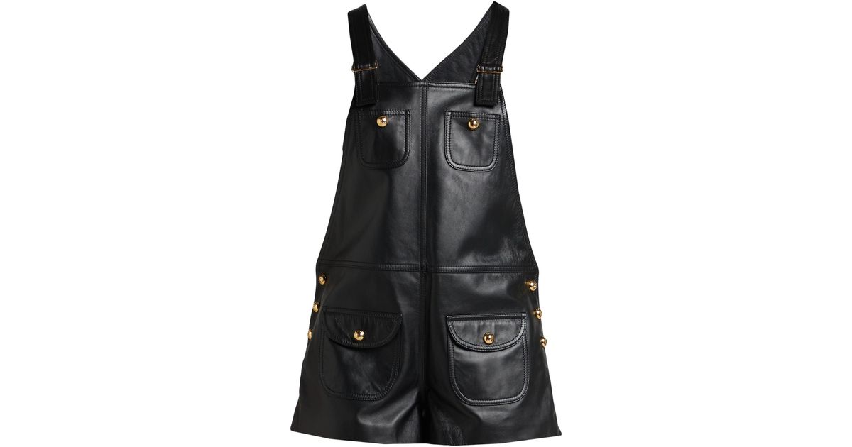 Celine Playsuit Lambskin in Black | Lyst