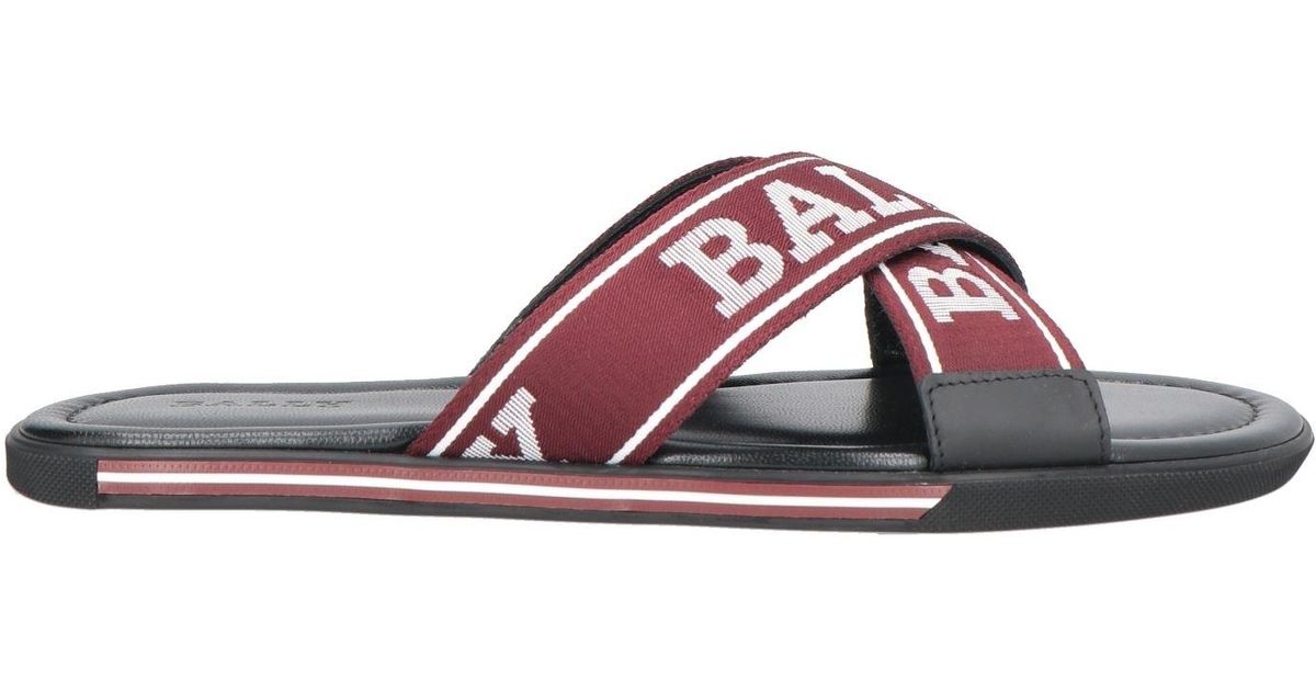Bally Burgundy Sandals Textile Fibers in Purple for Men | Lyst