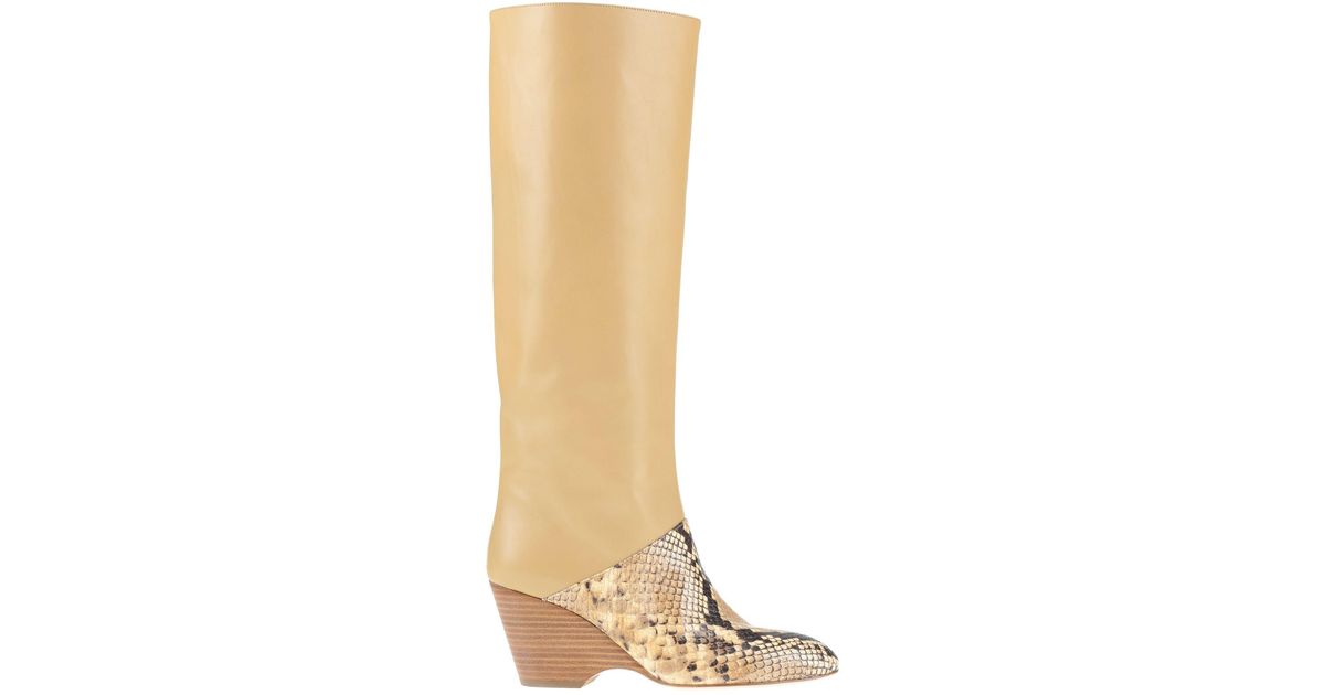St. John Khaki Boot Calfskin in White | Lyst