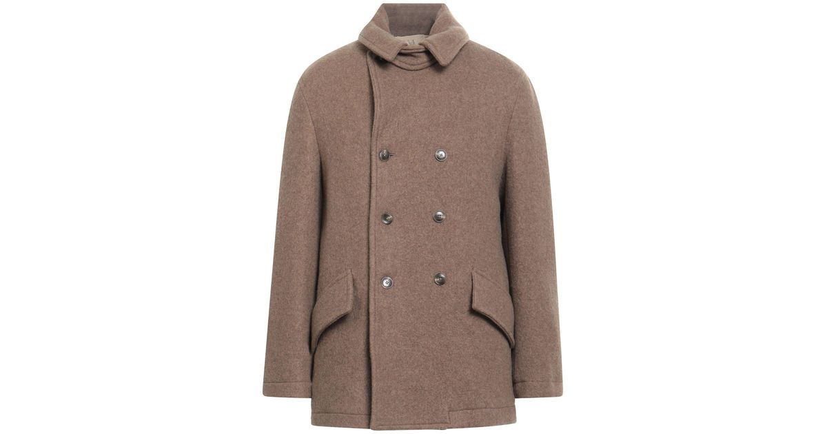Closed Sand Coat Recycled Wool, Nylon in Brown for Men | Lyst UK