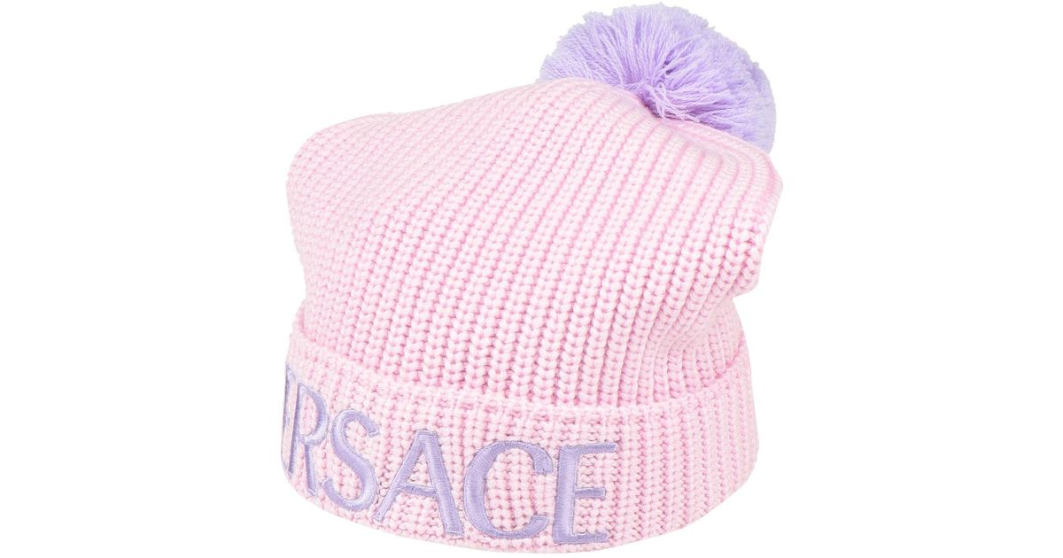 Versace Hat in Pink | Lyst