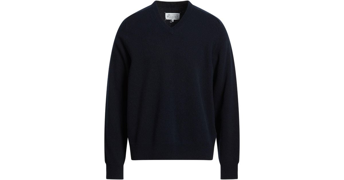 Maison Margiela Midnight Sweater Wool in Blue for Men | Lyst