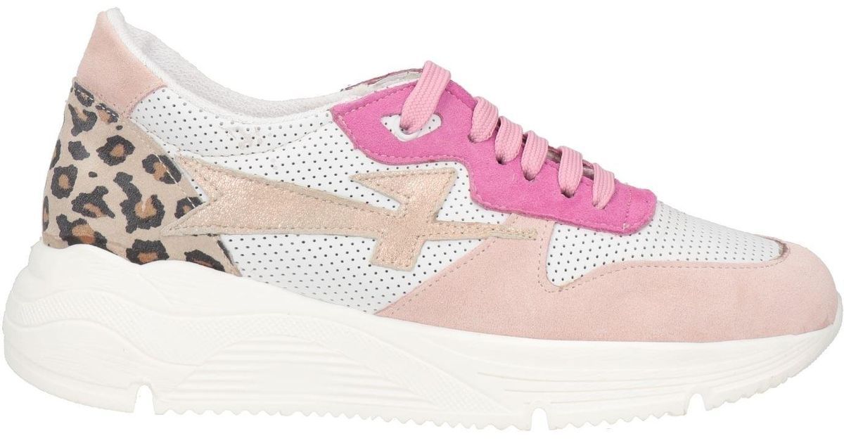 Lea-Gu Sneakers Textile Fibers, Leather in Pink | Lyst
