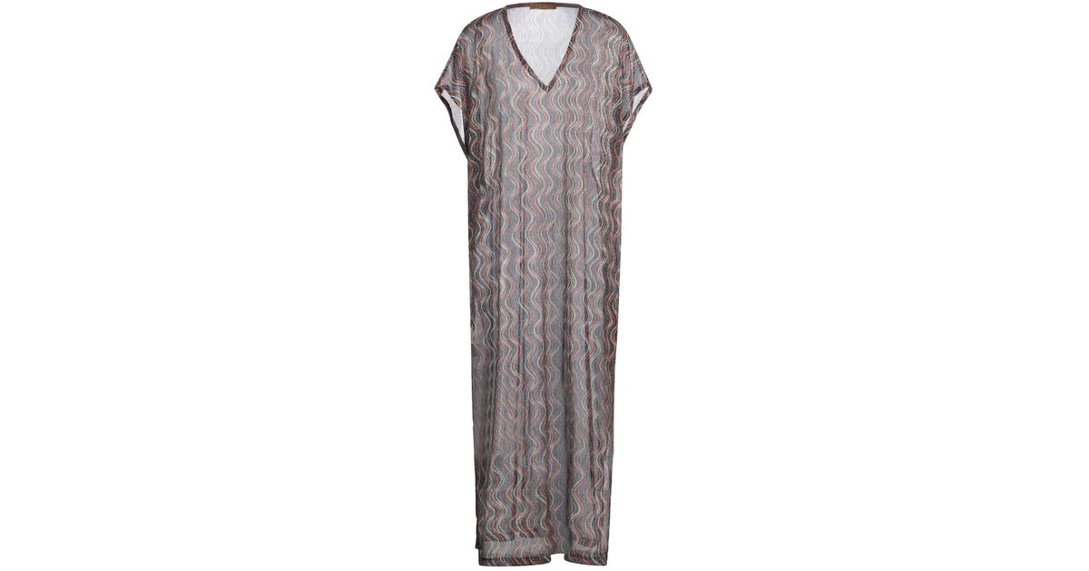 Siyu Plum Maxi Dress Polyester, Metallic Fiber in Gray | Lyst