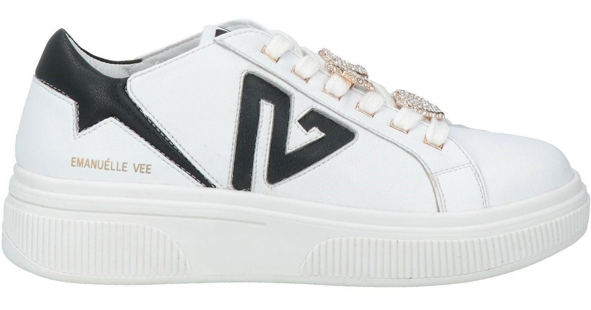 Emanuélle Vee Sneakers Leather in White | Lyst UK